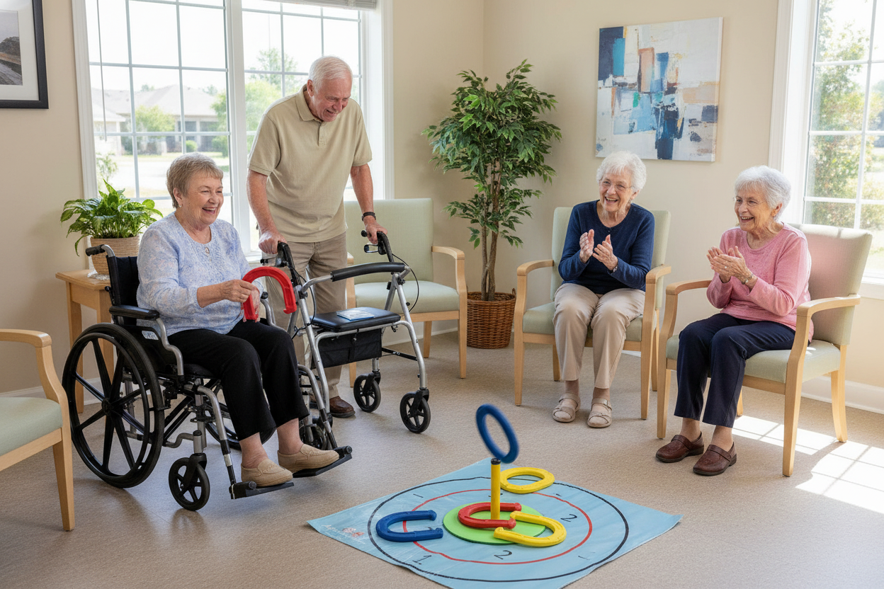 Foam Horseshoes for Seniors | Safe Indoor Game for Dementia Care ...